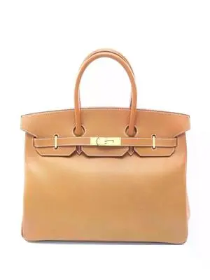 Hermès 1994 35 Birkin Courchevel Leather Tote Bag - Brown