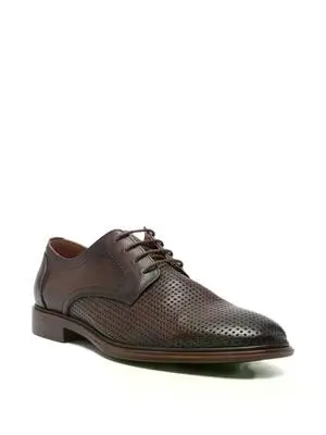 SERGIO MORETTI FIRENZE Perforated Leather Lace-up Oxford Shoes