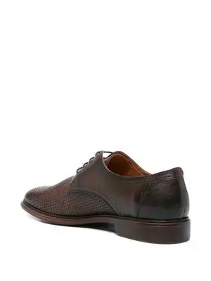 SERGIO MORETTI FIRENZE Perforated Leather Lace-up Oxford Shoes