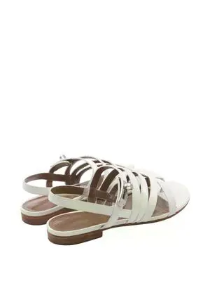 Hermès Kelly Buckle Sandals - White