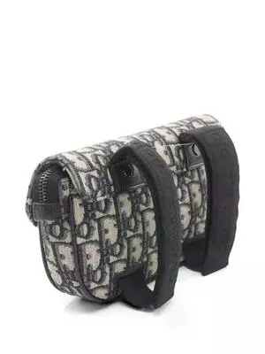 Dior Saddle Pouch Oblique-canvas Clutch Bag