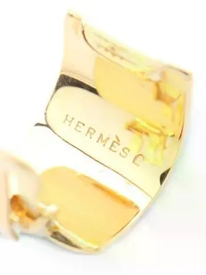 Hermès Enamel Seashell Earrings