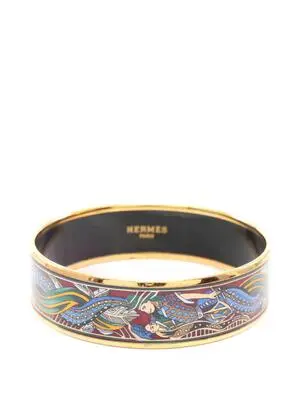 Hermès 2020s Cloisonné Email Gm Bangle