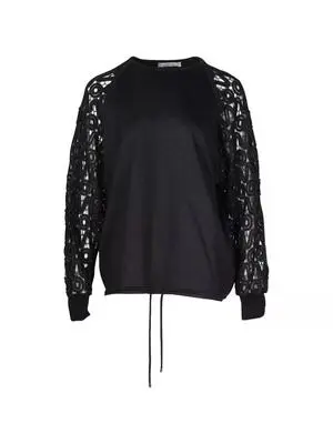 Chloé Lace-panel Sweater - Black