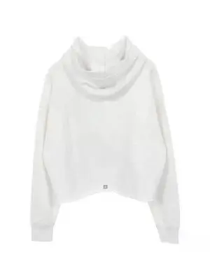 Givenchy Cropped Logo Hoodie - White