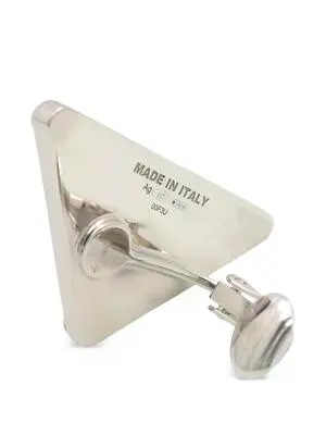 Prada Symbole Triangle Clip-on Earrings