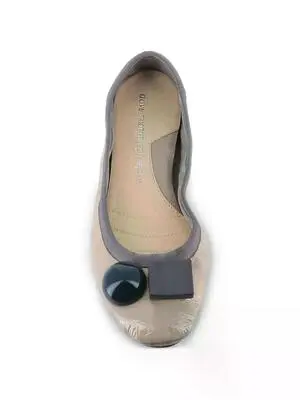 DOVE NUOTANO GLI SQUALI Geometric Detail Ballet Flats