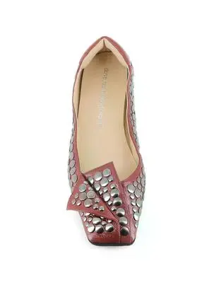 DOVE NUOTANO GLI SQUALI Embellished Leather Ballet Flats