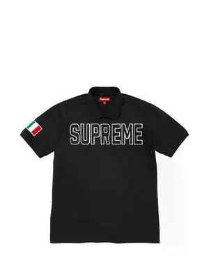 Supreme Twill-appliqué Polo Shirt