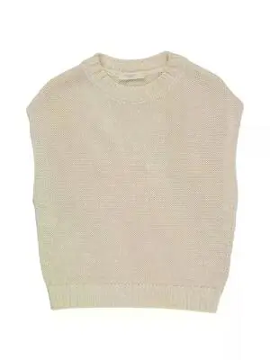SLOWEAR Zanone Sleeveless Cotton Top - Neutrals