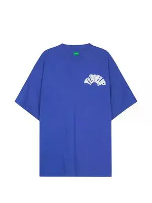 FLANEUR Logo-print Cotton T-shirt - Blue