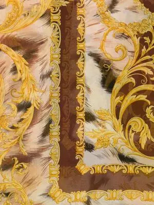 Versace 1990s Barocco Animal-print Scarf