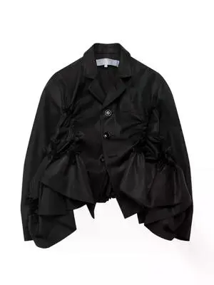 COMME DES GARÇONS TAO Ruffled Trim Jacket - Black