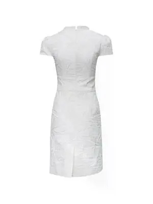 SHUSHU/TONG Crinkled Sweetheart Neckline Puff Sleeve Dress