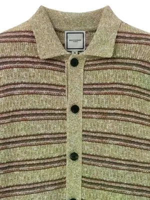 WOOYOUNGMI Striped Short-sleeve Cardigan