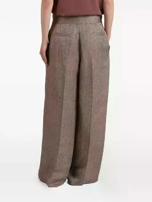 SLOWEAR Herringbone-weave Regular-fit Trousers