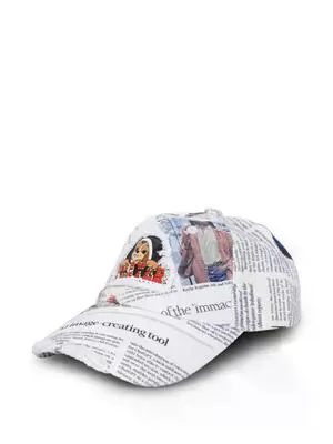 TRINITESTUDIO Newspaper Print Baseball Cap