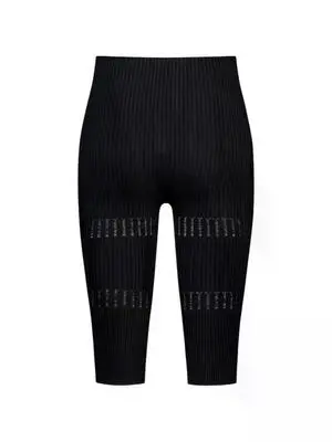 JUUKIFF Ribbed Knit Trousers With Open-work Detailing