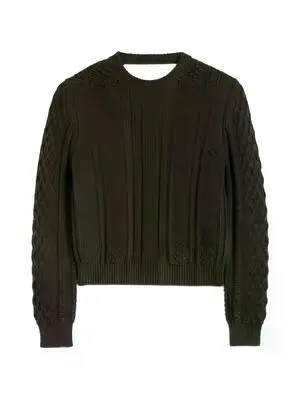 JIL SANDER Long Sleeve Crew Neck Sweater - Green