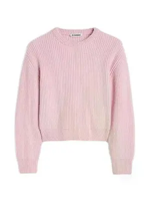 JIL SANDER Ribbed Knit Sweatshirt - Pink