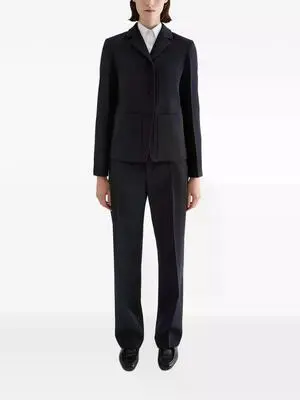 JIL SANDER Wool Gabardine Blazer - Blue