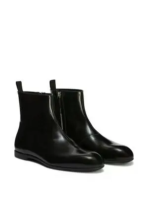 JIL SANDER Leather Ankle Boots