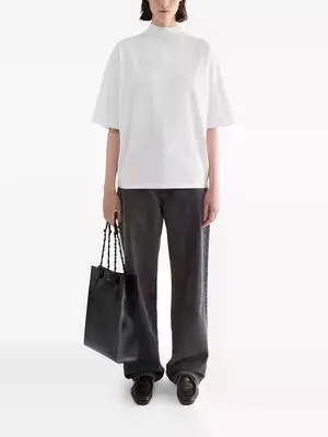 JIL SANDER Mock Neck Boxy-fit T-shirt