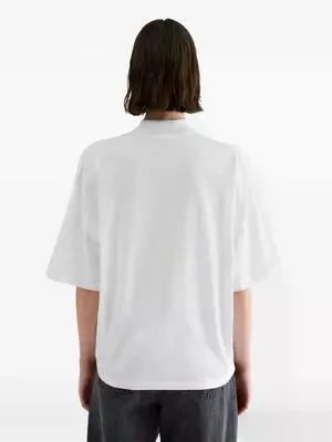 JIL SANDER Mock Neck Boxy-fit T-shirt - White