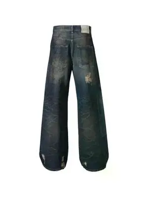 SEX&JEANS Distressed Effect Wide Leg Jeans