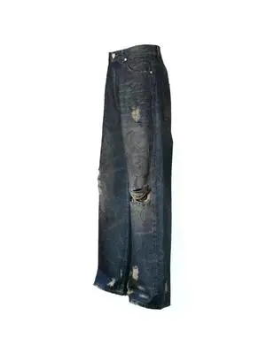 SEX&JEANS Distressed Effect Wide Leg Jeans