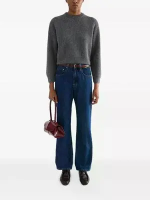 JIL SANDER Ribbed Knit Crew Neck Sweater