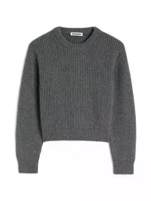 JIL SANDER JIL SANDER Cropped Ribbed Wool Sweater