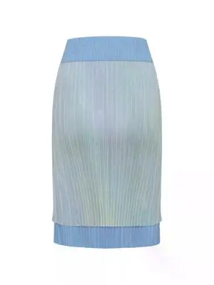JUUKIFF Layered-effect Ribbed-knit Skirt