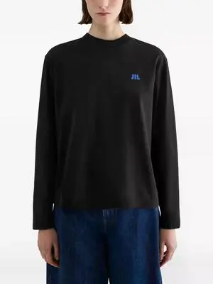 JIL SANDER Logo Embroidered Long Sleeve T-shirt