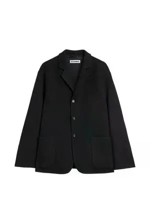 JIL SANDER Chevron Pattern Jacket - Black