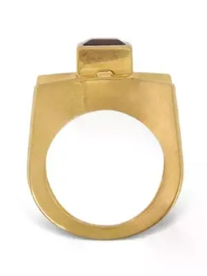 JIL SANDER Engraved Garnet Ring