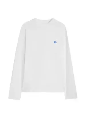 JIL SANDER Logo-embroidered Long-sleeve T-shirt - White