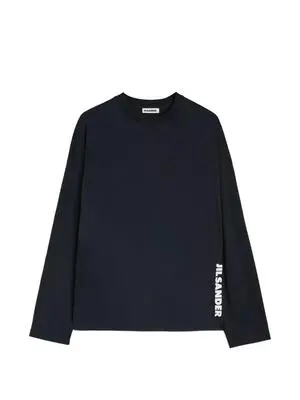 JIL SANDER Logo-print Boxy-fit T-shirt - Blue