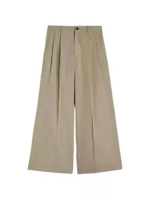 JIL SANDER Pleated Wide-leg Trousers - Neutrals