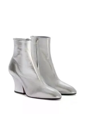 JIL SANDER Metallic-finish Ankle Boots