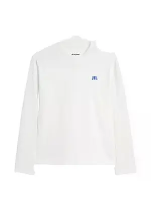 JIL SANDER Logo-embroidered Long-sleeved T-shirt - White