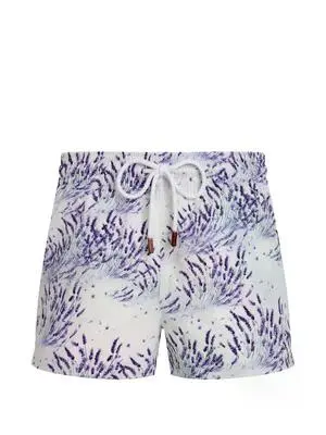 Vilebrequin Lavender Print Drawstring Swim Shorts