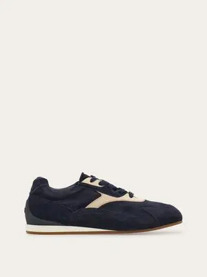 FERRAGAMO Suede Low Top Sneakers - Blue
