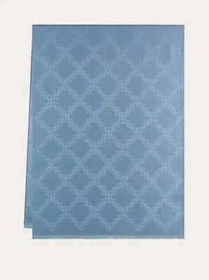 FERRAGAMO Gancini Jacquard Stole - Blue