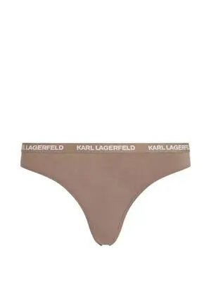 Karl Lagerfeld Logo-waistband Briefs - Neutrals