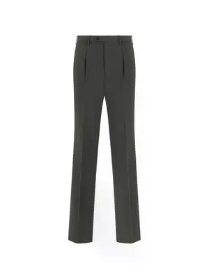 SLOWEAR Pleated Pressed-crease Trousers - Grey