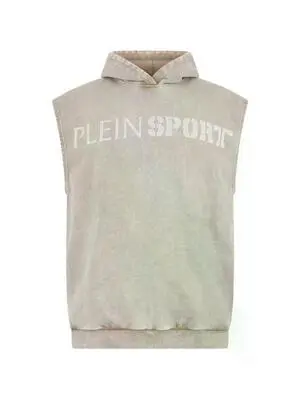 PLEIN SPORT Sleeveless Hoodie - Neutrals