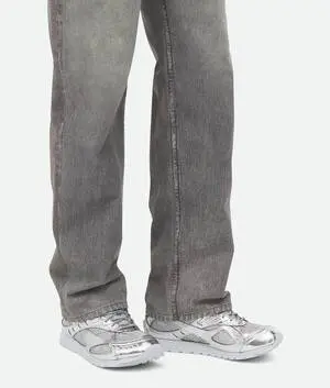 Bottega Veneta Orbit Lace-up Sneakers - Silver