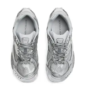 Bottega Veneta Orbit Lace-up Sneakers - Silver