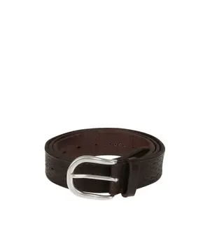 ORTIGNI Soft Leather Belt - Black